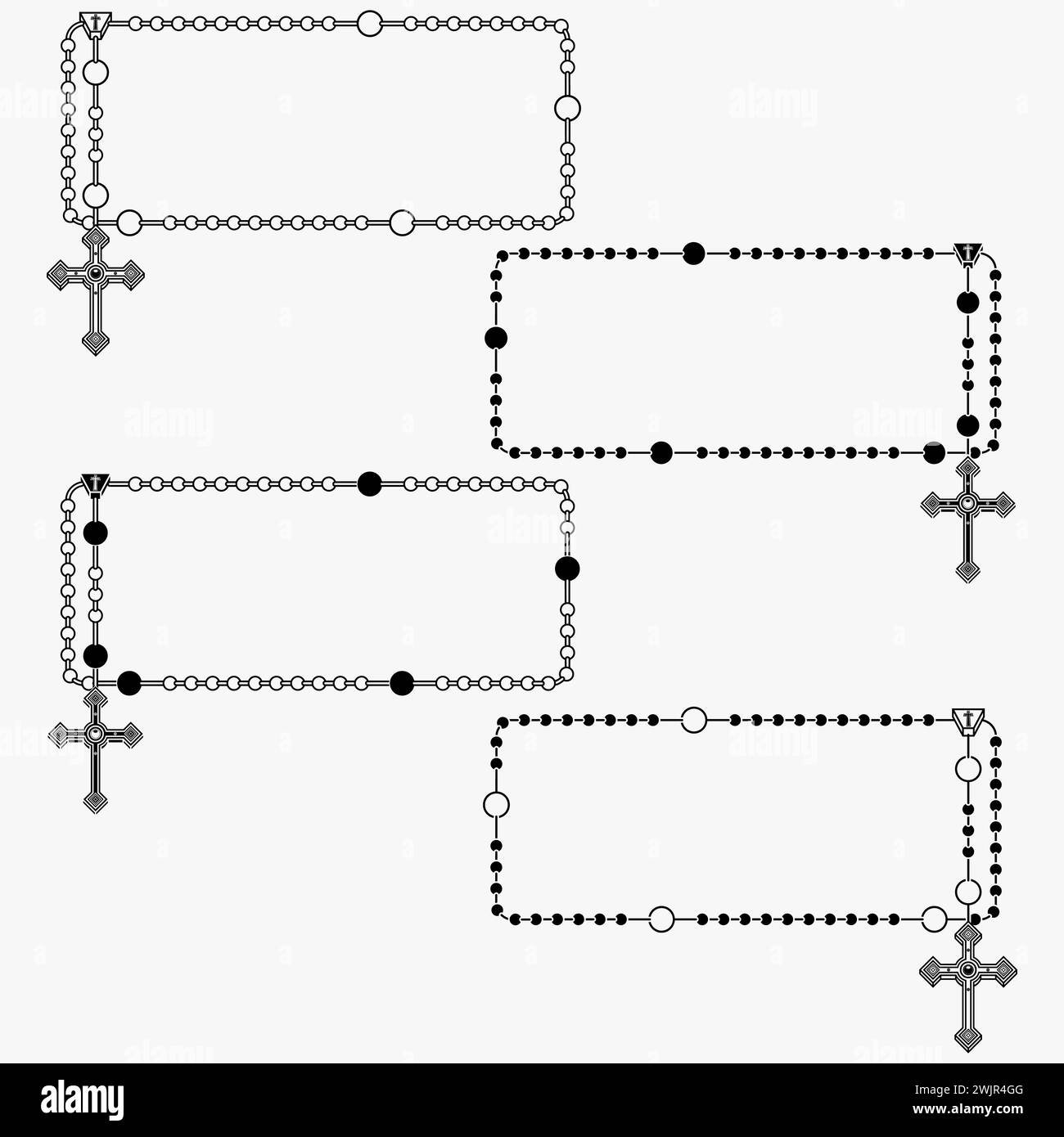 Rosary square Stock Vector Images - Alamy