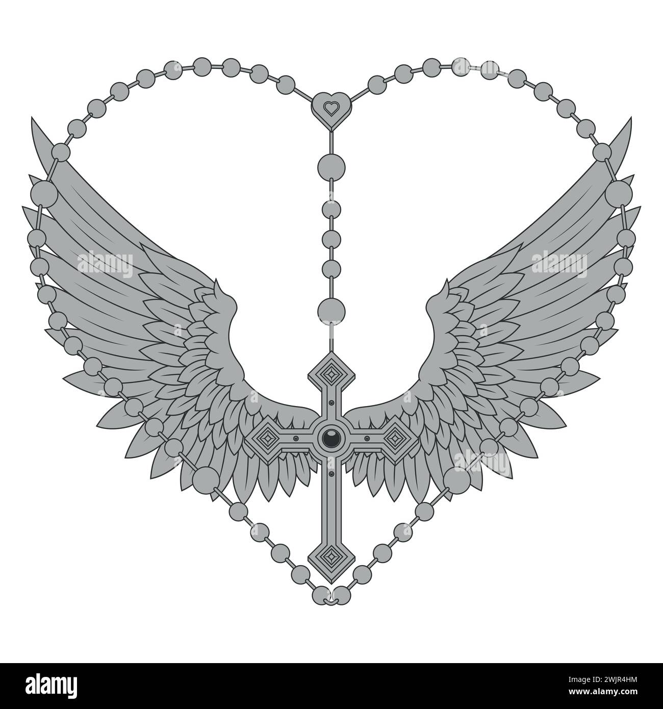 Heart Shaped Angel Wings Drawings