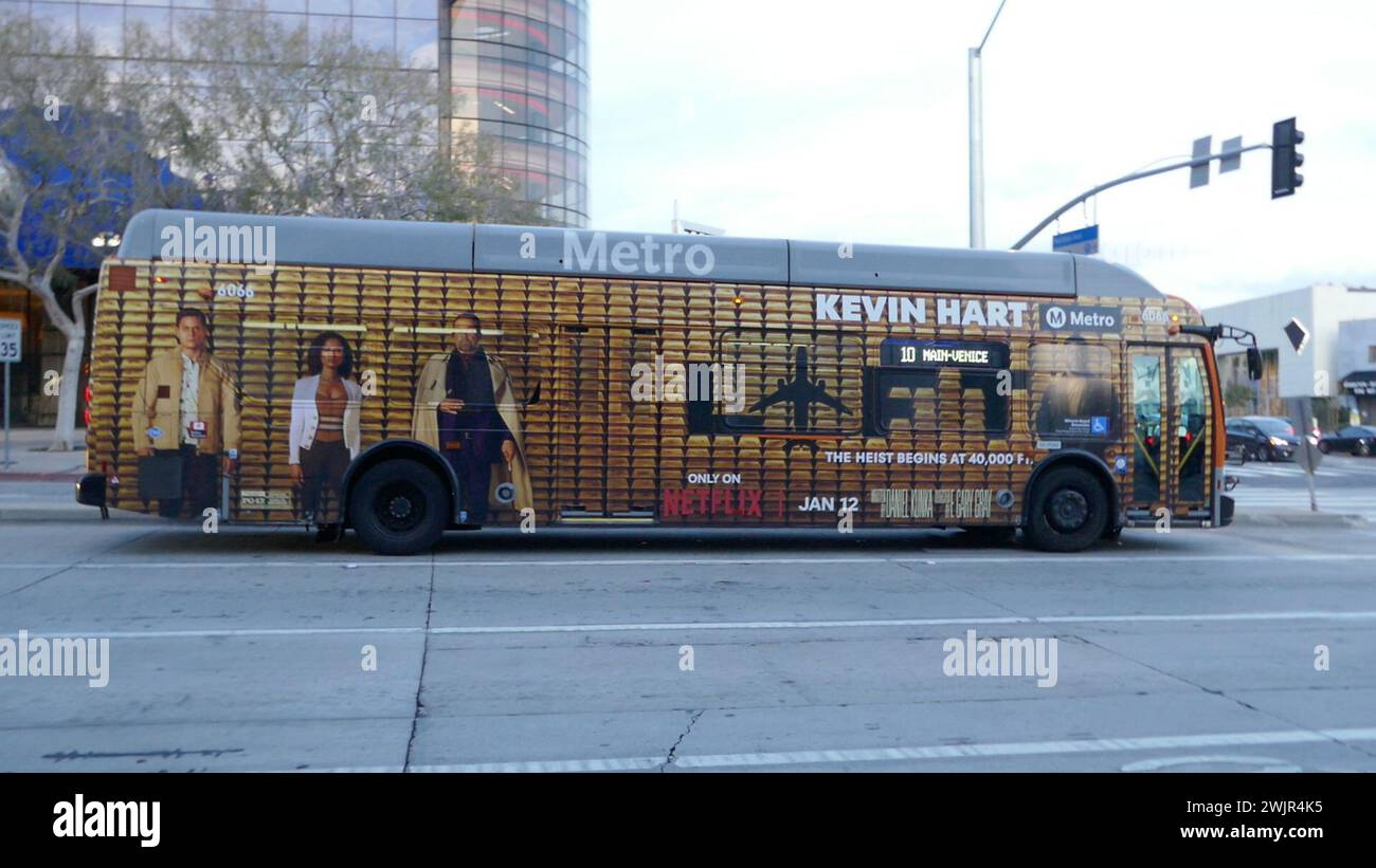 Los Angeles, California, USA 15th February 2024 Kevin Hart Lift Bus on ...