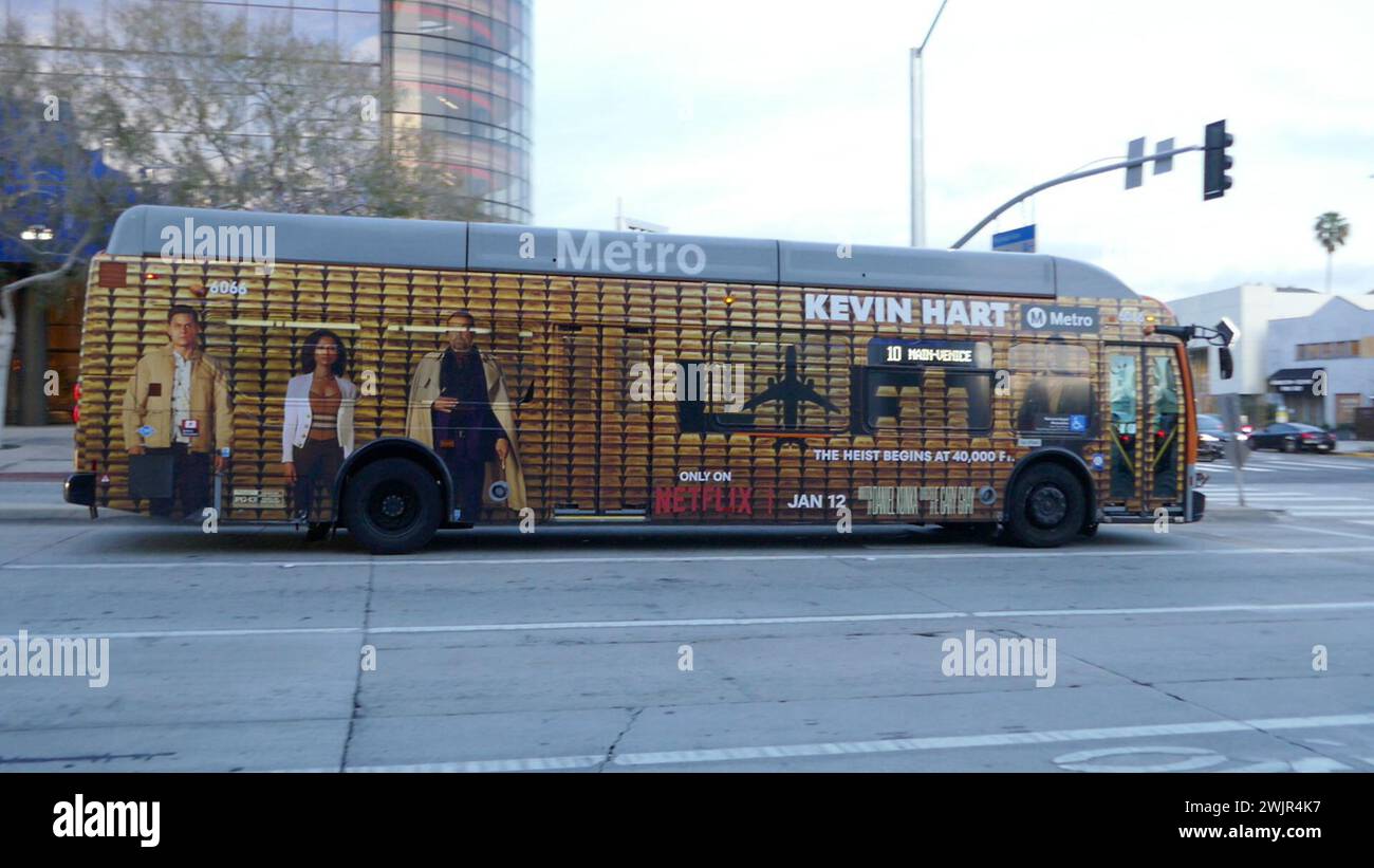 Los Angeles, California, USA 15th February 2024 Kevin Hart Lift Bus on ...