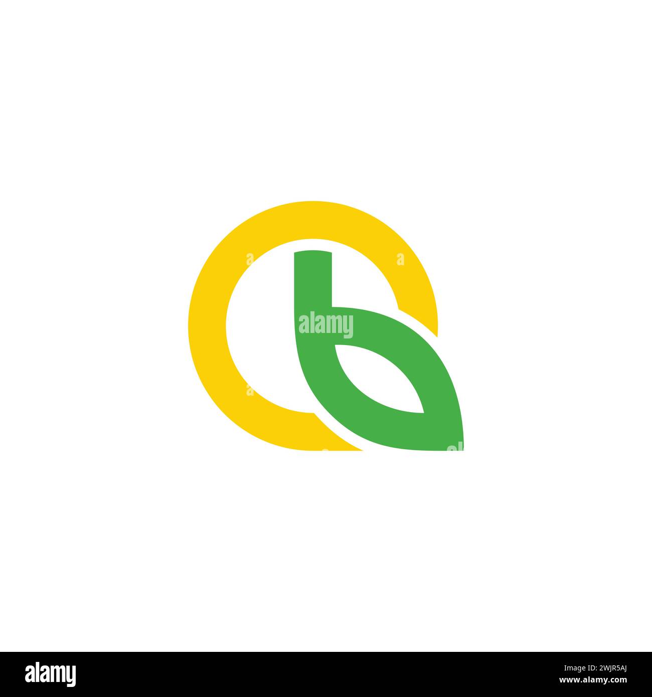 letter cb leaf circle shape logo vector Stock Vector Image & Art - Alamy
