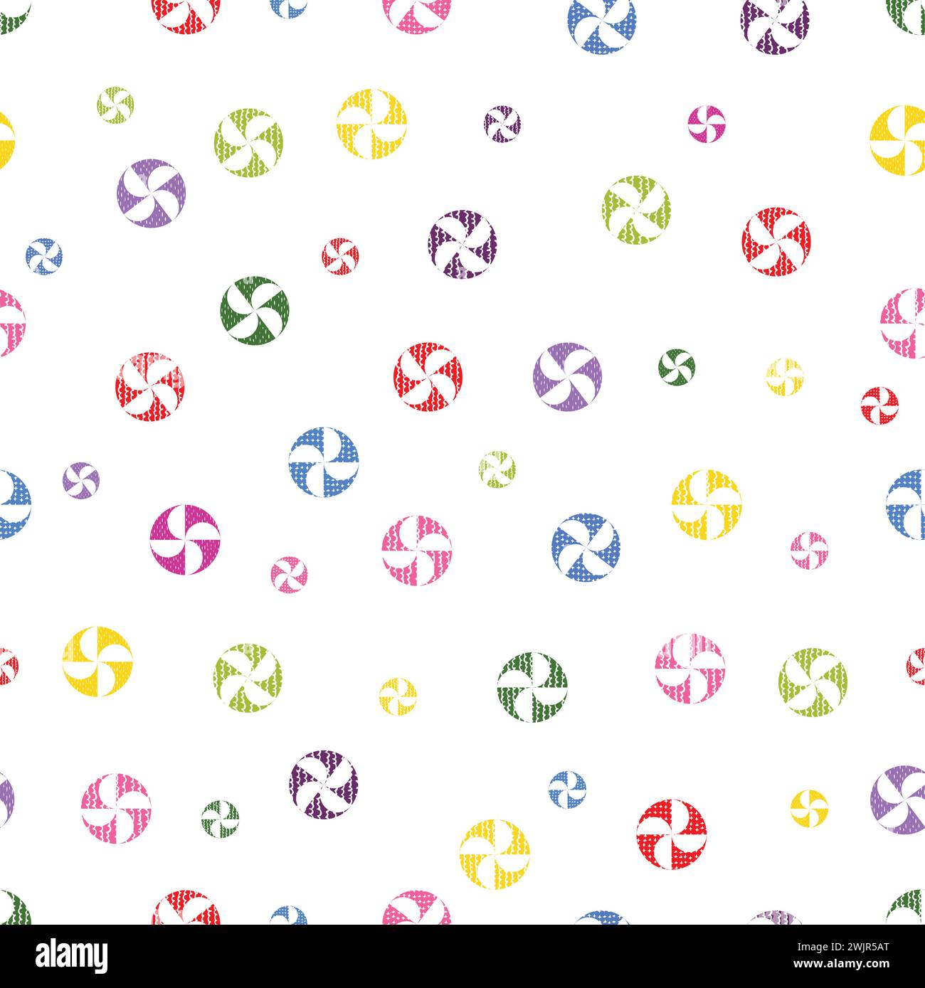 rotate flowers rough brush design seamless pattern vector Stock Vector ...