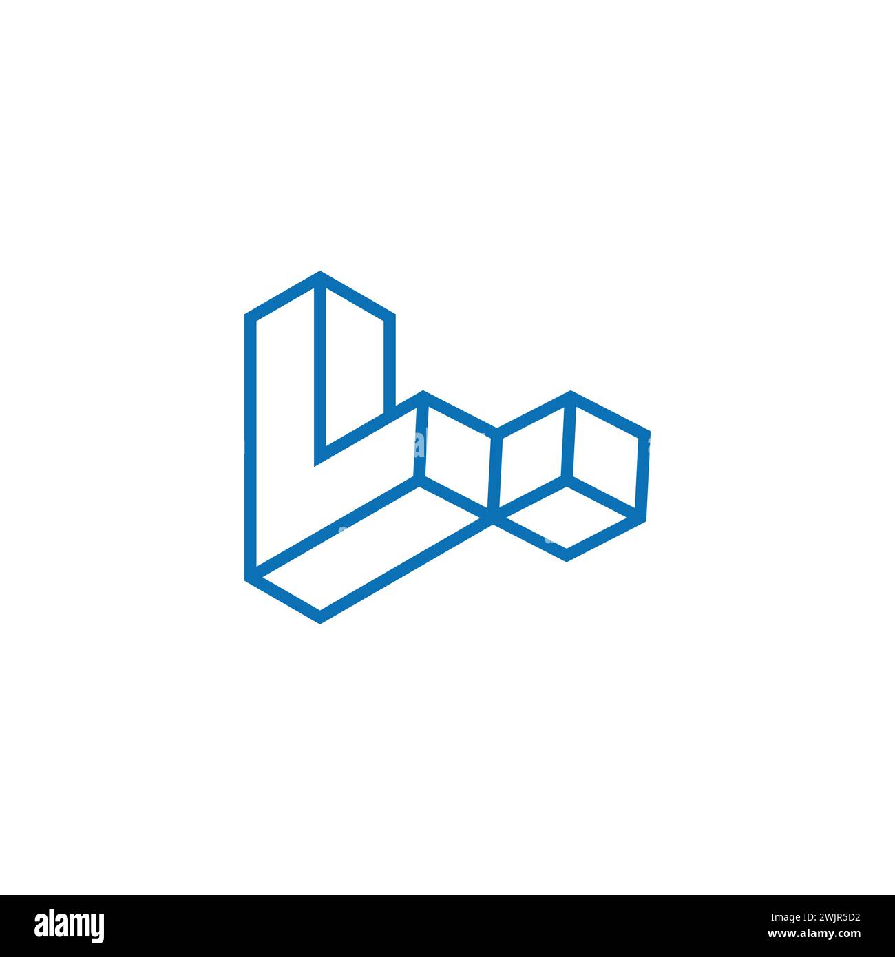 letter l geometric frame wire simple logo vector Stock Vector Image ...