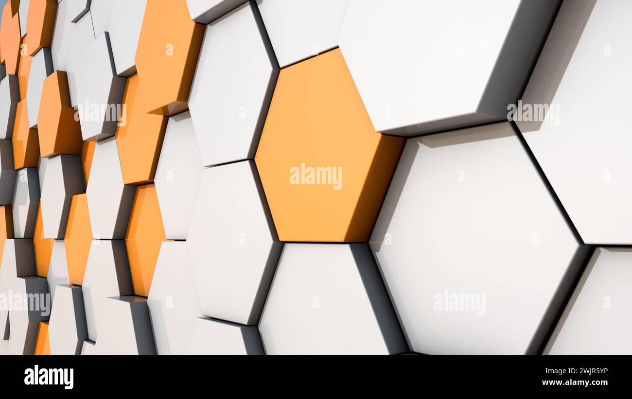 White geometric hexagonal hi-res stock photography and images - Alamy