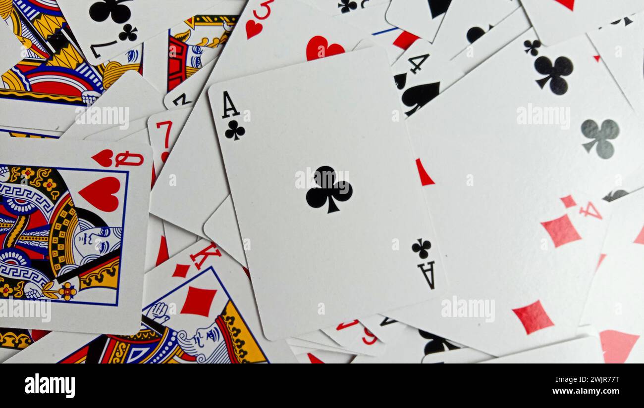Photo of playing cards, photos of brain teasers Stock Photo - Alamy
