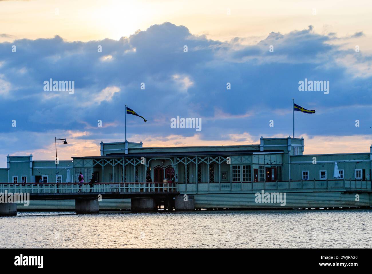 malmoe, sweden, 21 july 2023, Ribersborgs open-air bath, kallbadhus ...