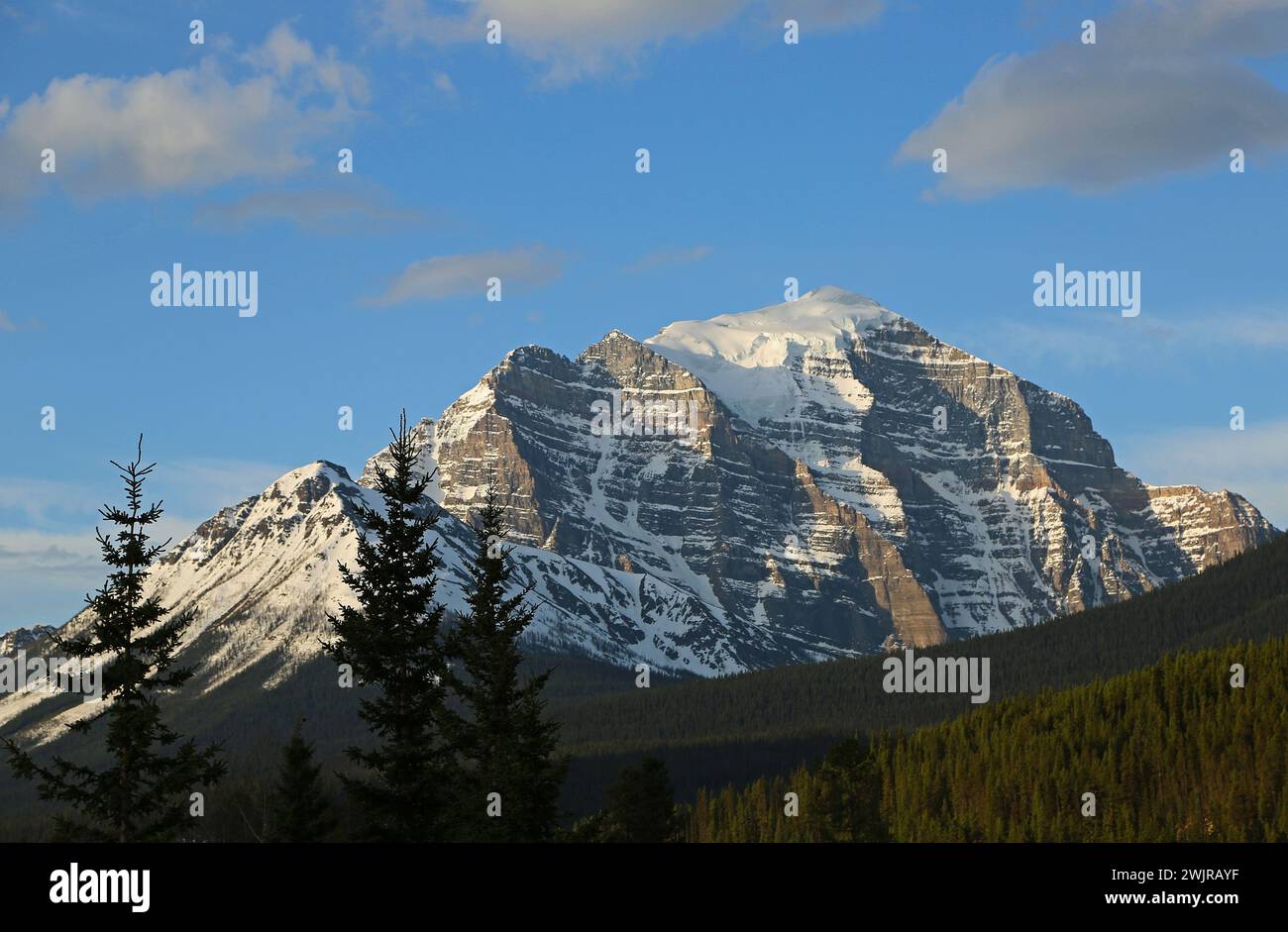 Mt Temple at sunrise - Rocky Mountains, Canada Stock Photo - Alamy