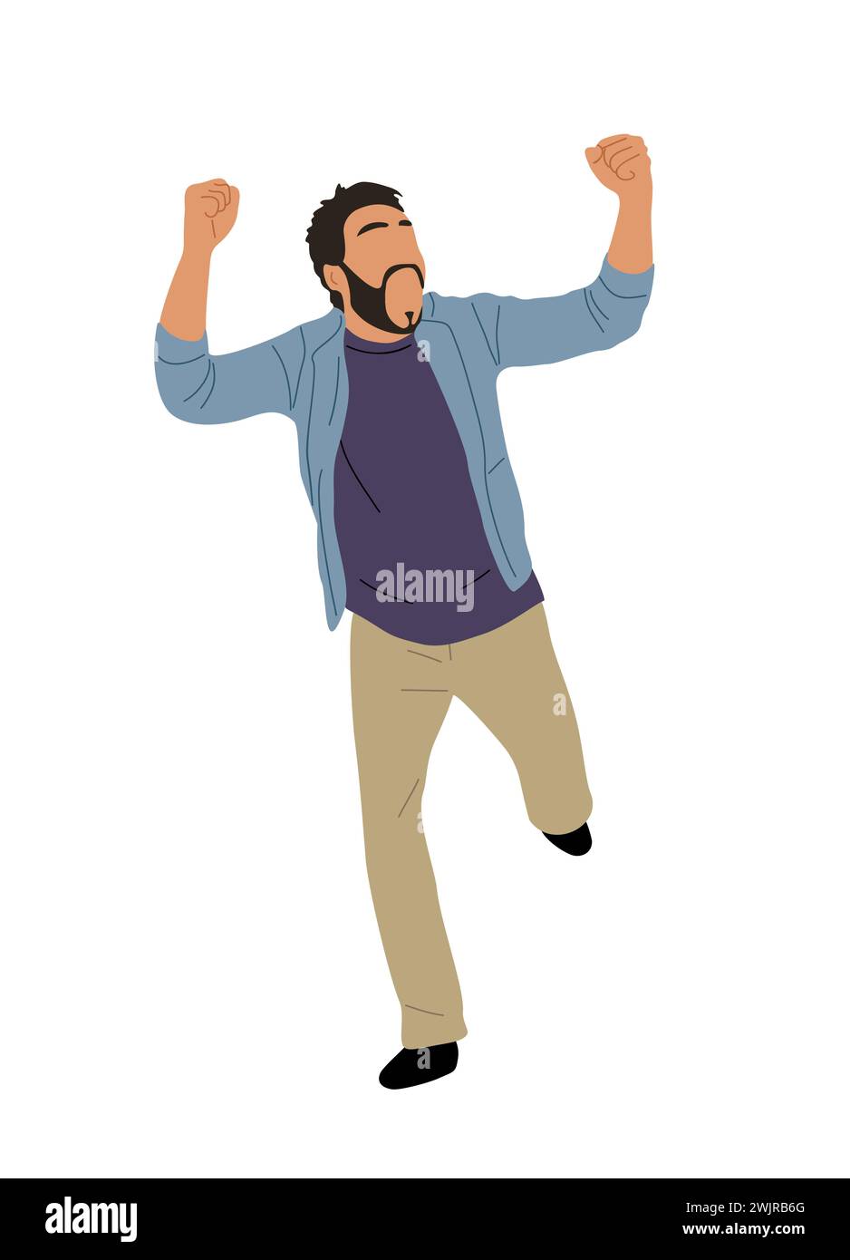 Winning celebrating successful business Stock Vector Images - Alamy