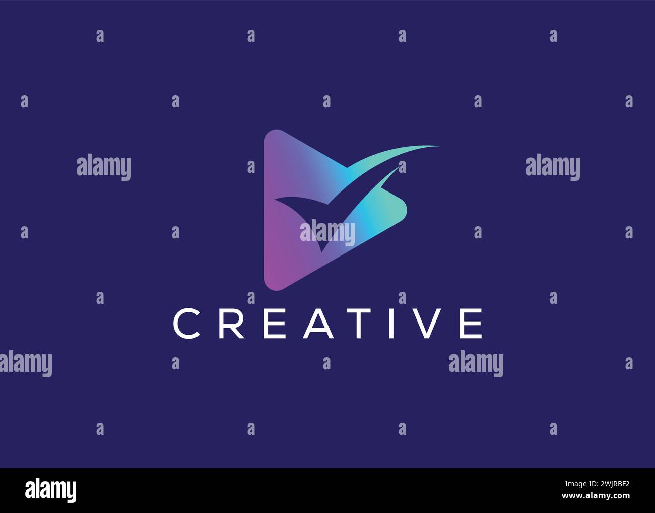 Minimalist check mark logo hi-res stock photography and images - Alamy