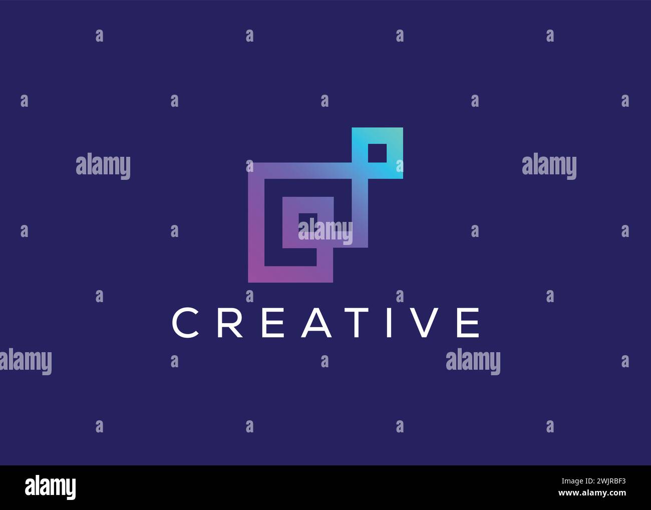 Minimalist and Modern abstract rectangle logo design vector template ...