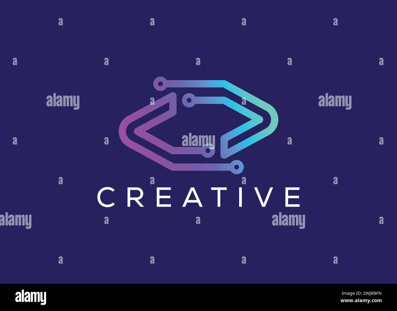 Minimalist And Modern Technology Logo Design Vector Template Creative