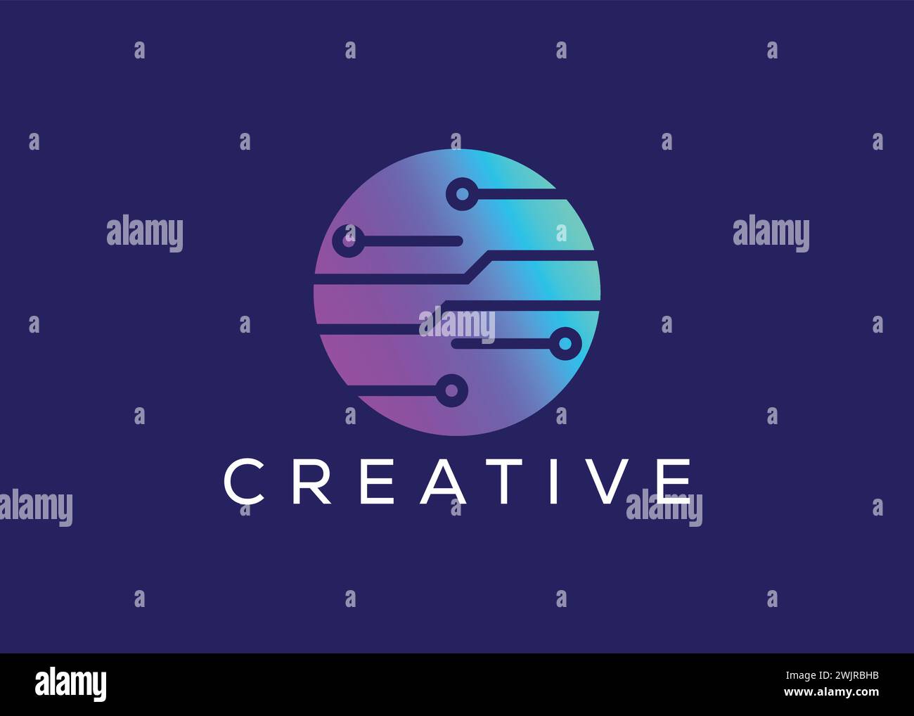 Minimalist high tech logo hi-res stock photography and images - Alamy
