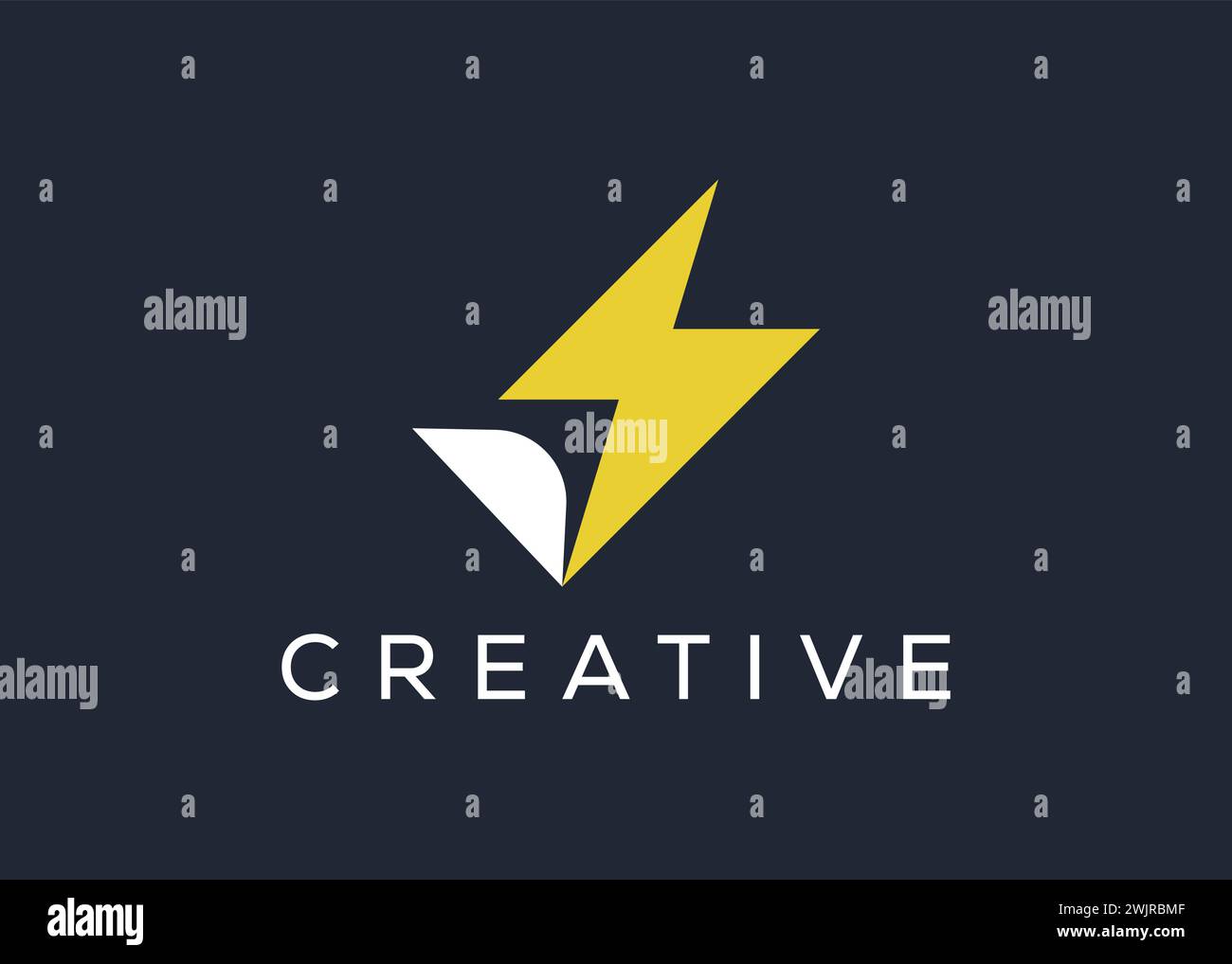 Minimalist letter v volt vector logo design template. Creative modern ...