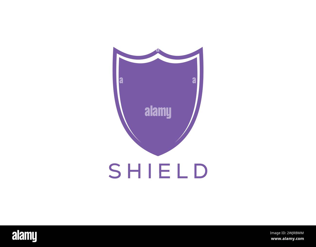 Minimalist Shield mark logo design vector template. Guard mark vector ...