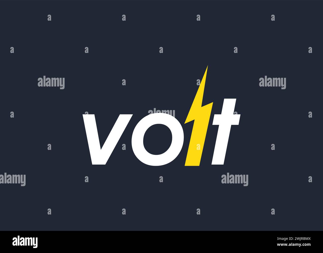 Minimalist volt vector logo design template. Creative modern volt ...