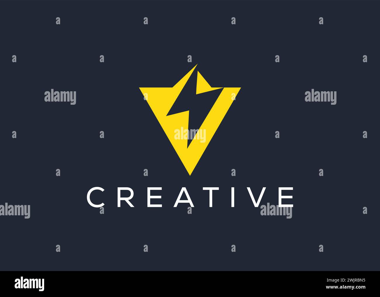 Minimalist letter v volt vector logo design template. Creative modern ...