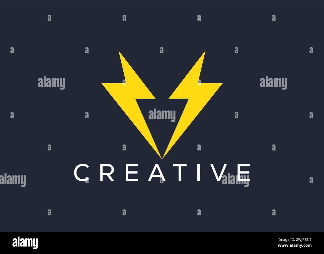 Minimalist letter v volt vector logo design template. Creative modern ...