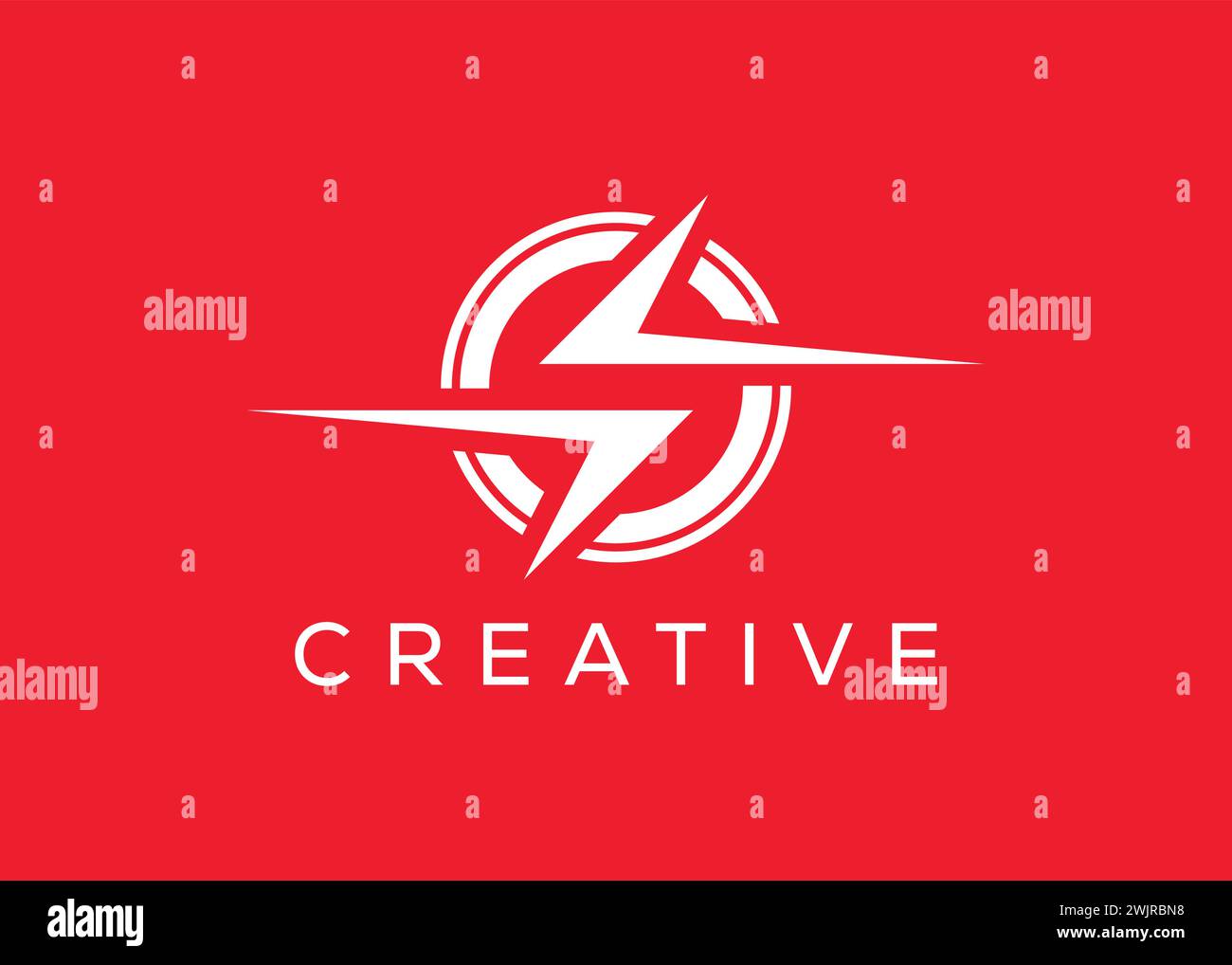 Minimalist Thunder Bolt vector logo design template. Creative modern ...