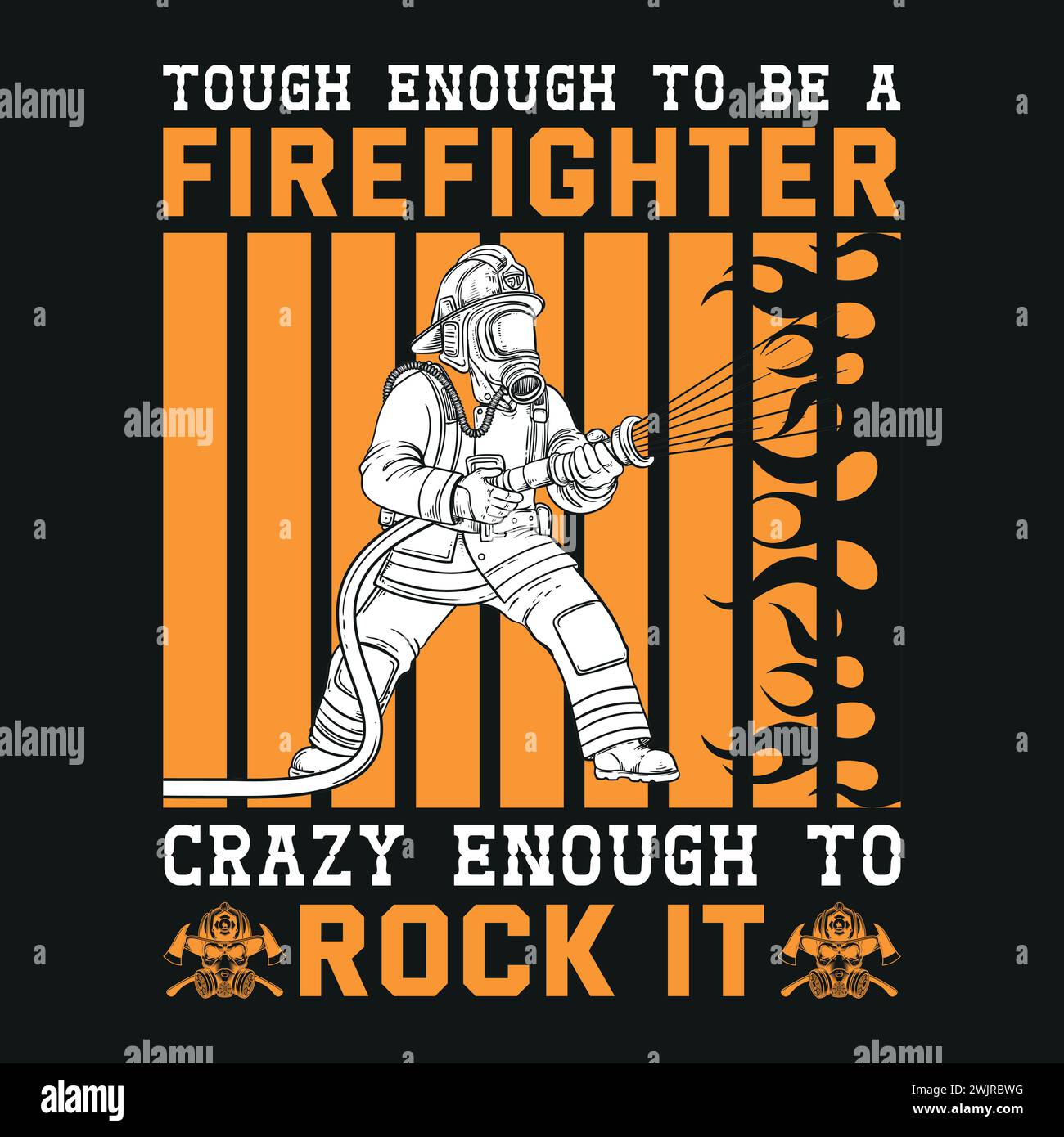 Firefighter tee Stock Vector Images - Alamy