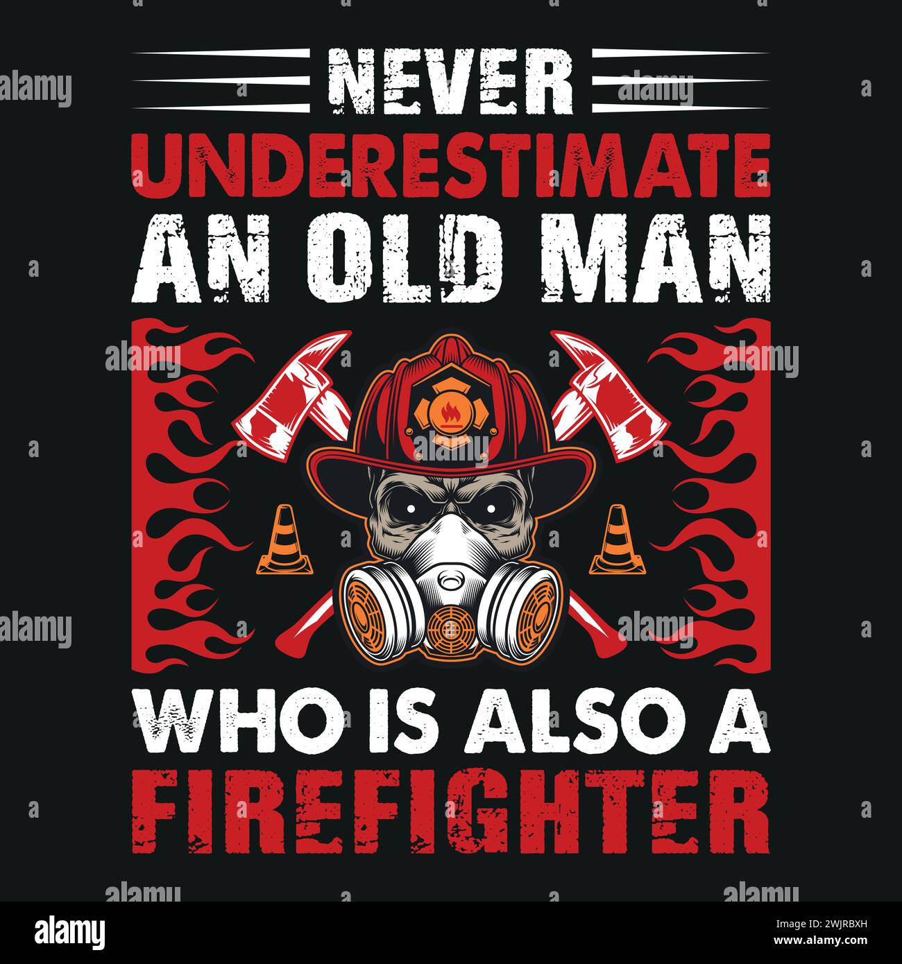 Firefighter tee Stock Vector Images - Alamy