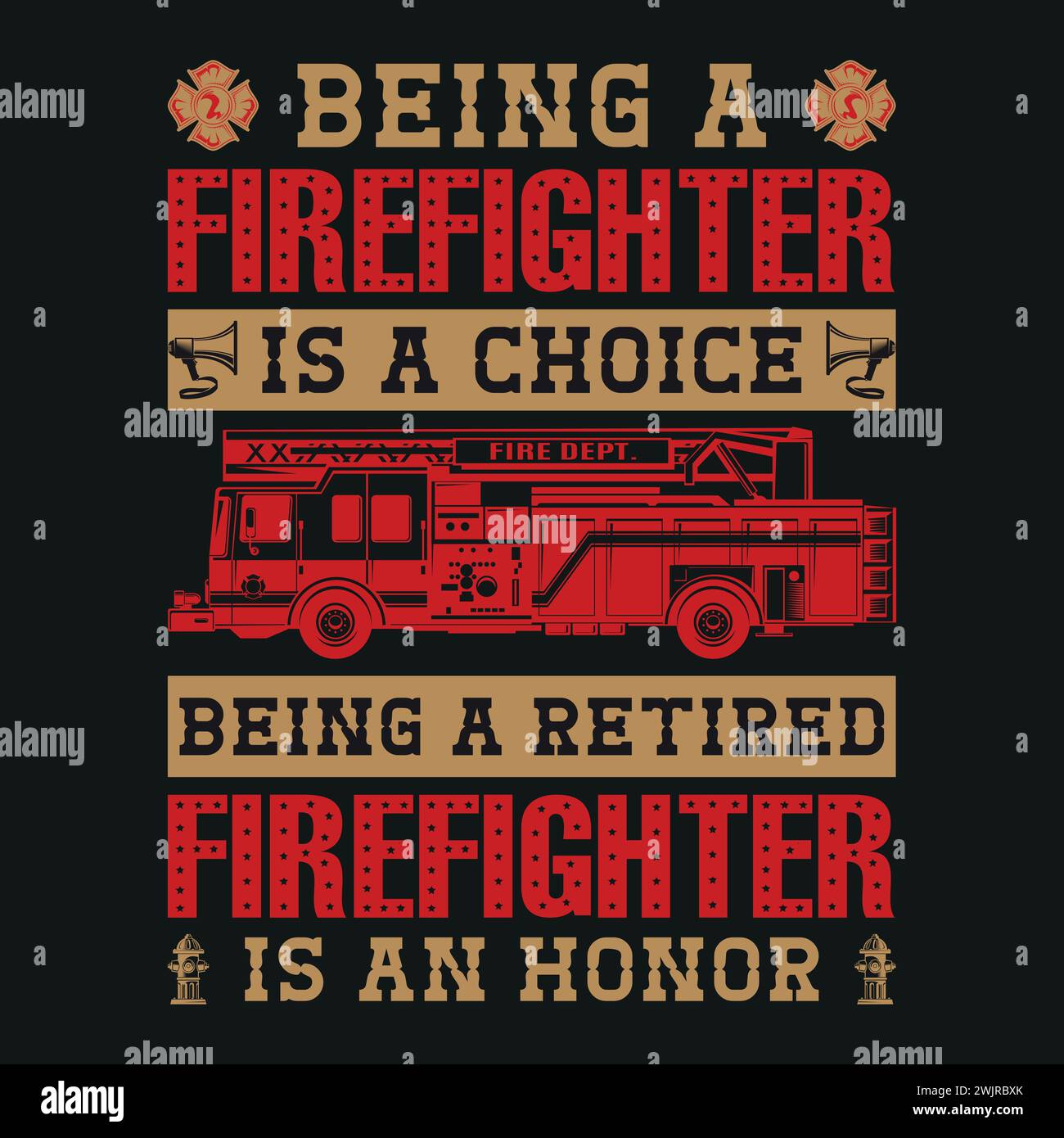Firefighter tee Stock Vector Images - Alamy