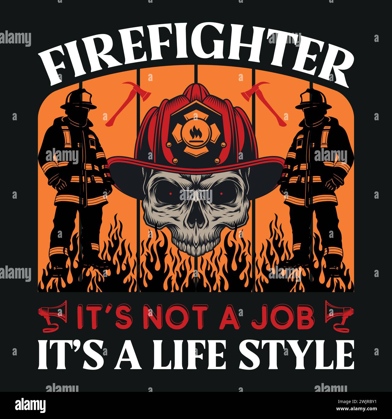 Firefighter tee Stock Vector Images - Alamy