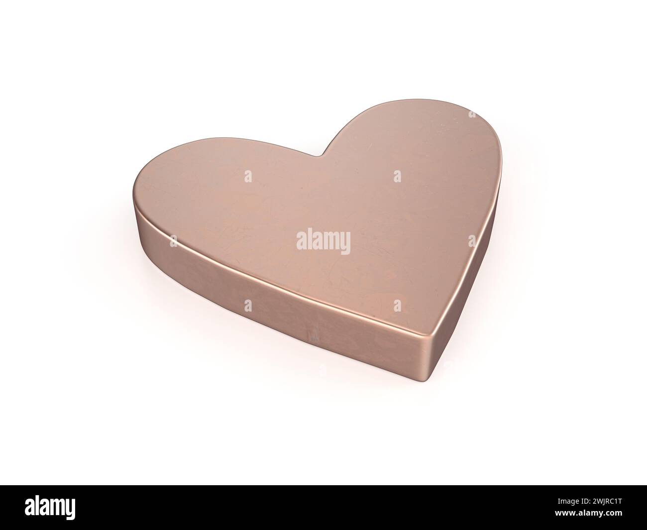 Cooper heart symbol on a white background. 3d illustration Stock Photo ...