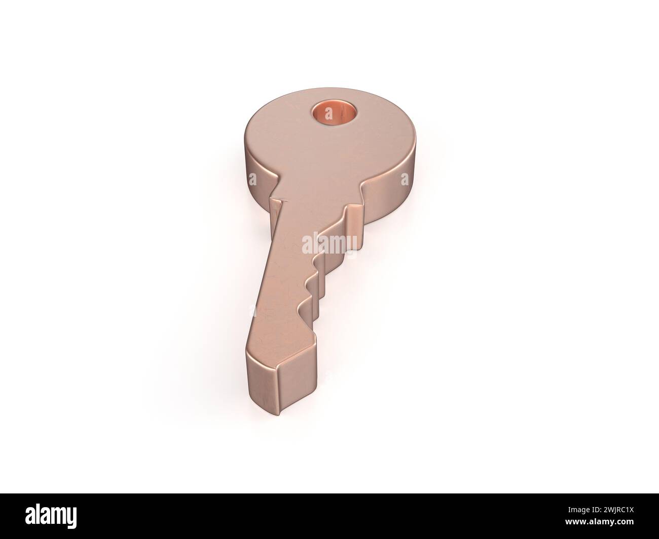 Cooper key symbol on a white background. 3d illustration Stock Photo ...