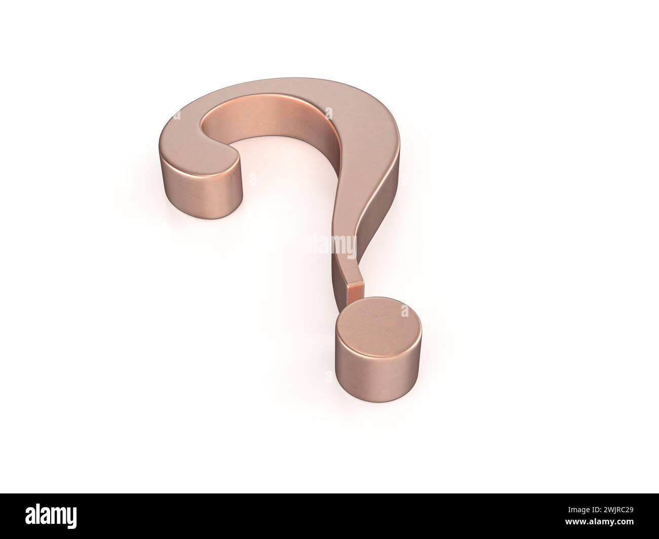 Cooper question symbol on a white background. 3d illustration Stock ...