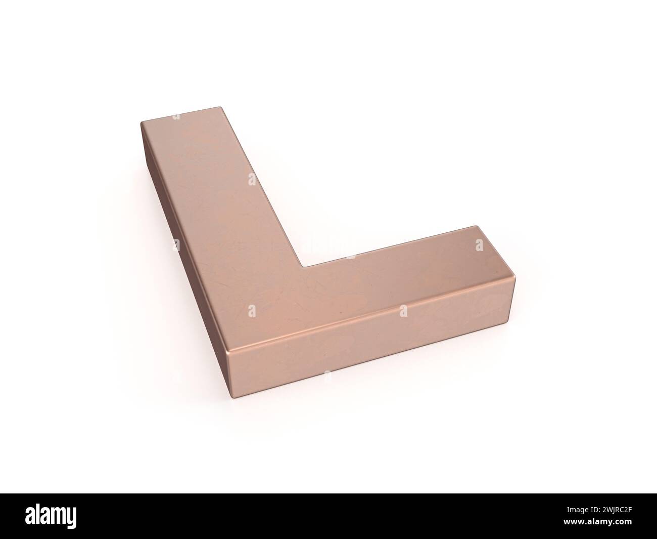 Cooper letter L on a white background. 3d illustration Stock Photo - Alamy