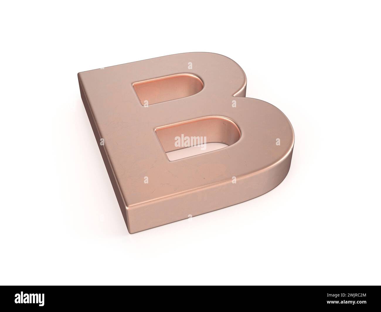 Cooper letter B on a white background. 3d illustration Stock Photo - Alamy