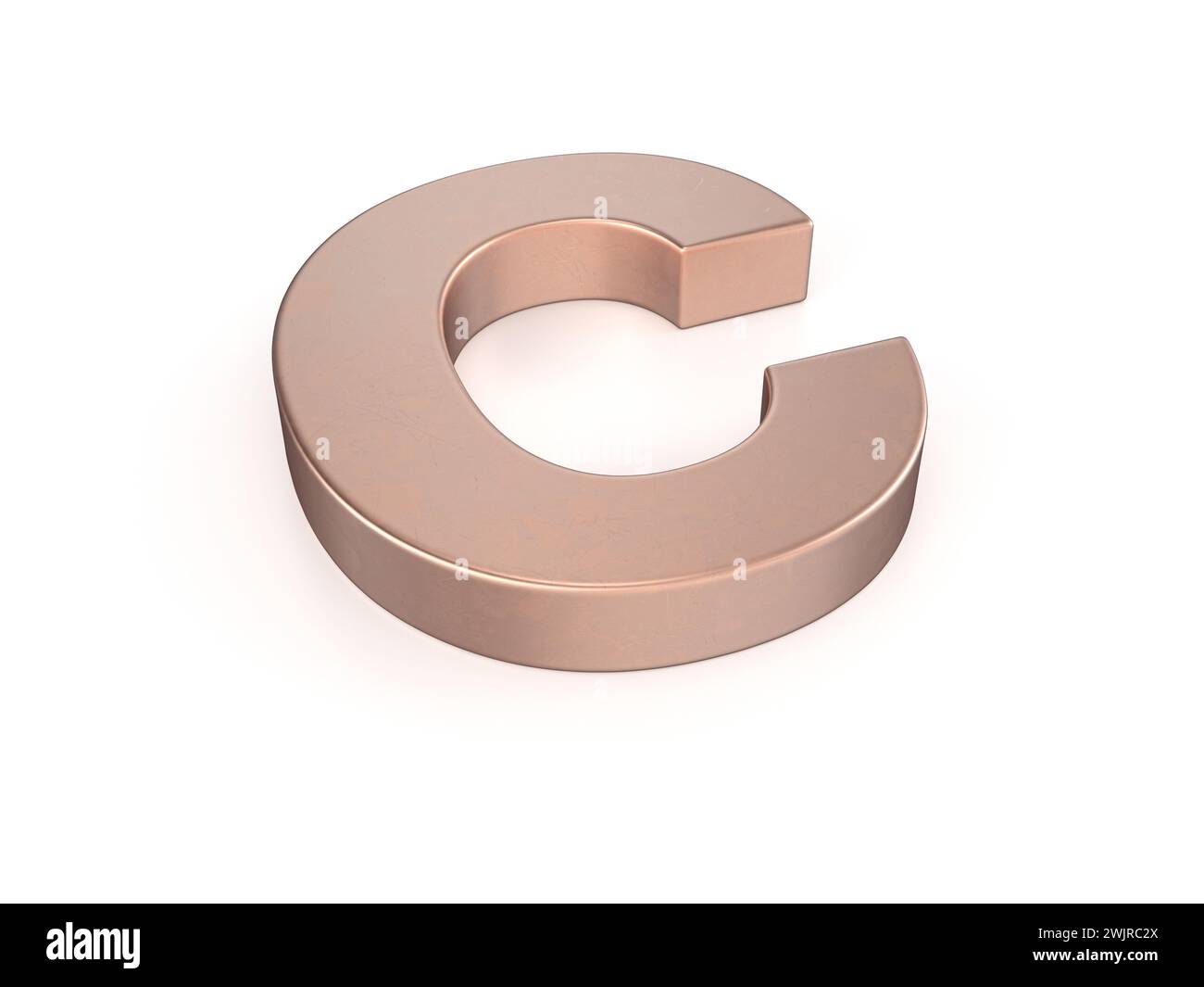Cooper letter C on a white background. 3d illustration Stock Photo - Alamy