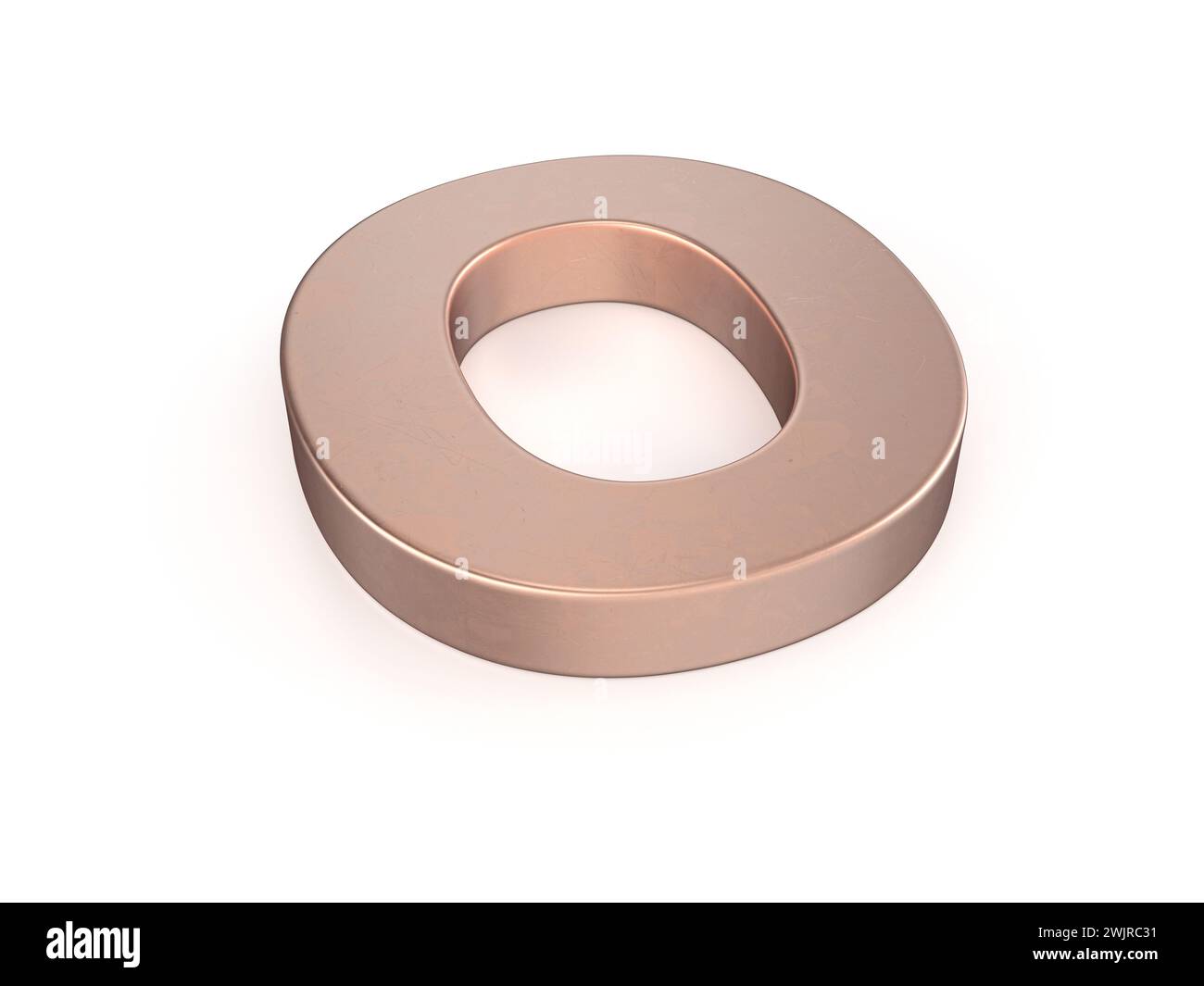 Cooper letter O on a white background. 3d illustration Stock Photo - Alamy