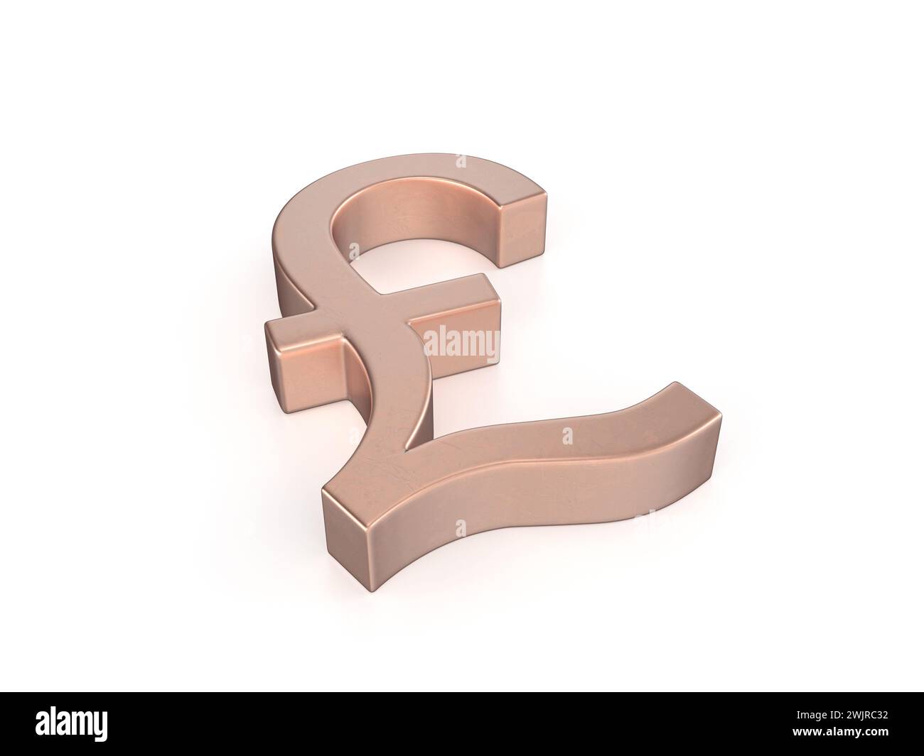 Cooper pound symbol on a white background. 3d illustration Stock Photo ...