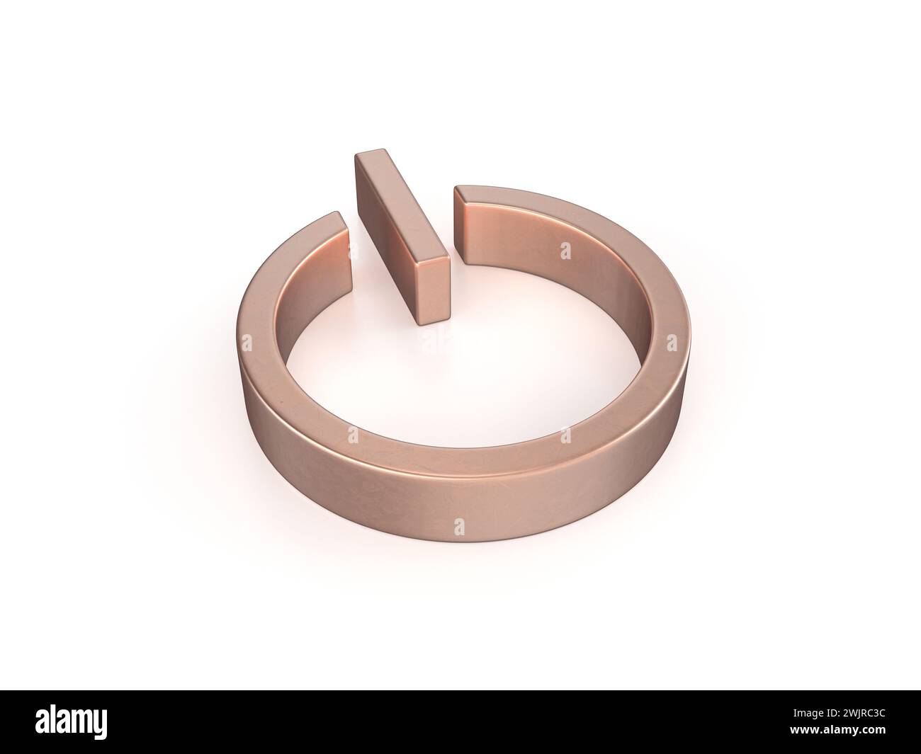 Cooper power symbol on a white background. 3d illustration Stock Photo ...