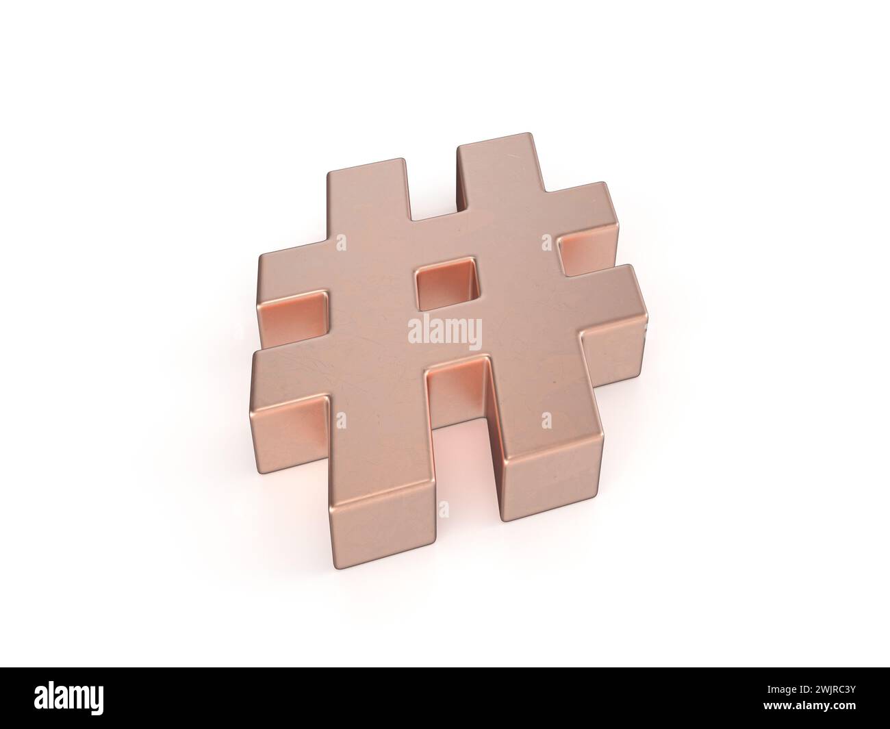 Cooper number symbol on a white background. 3d illustration Stock Photo ...