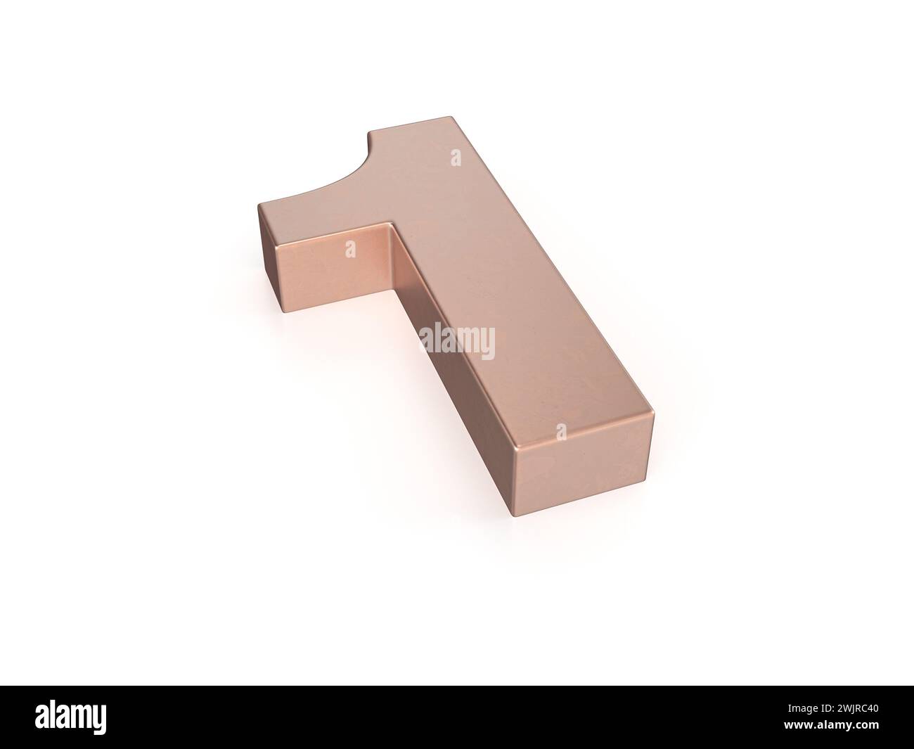 Cooper number one on a white background. 3d illustration Stock Photo ...