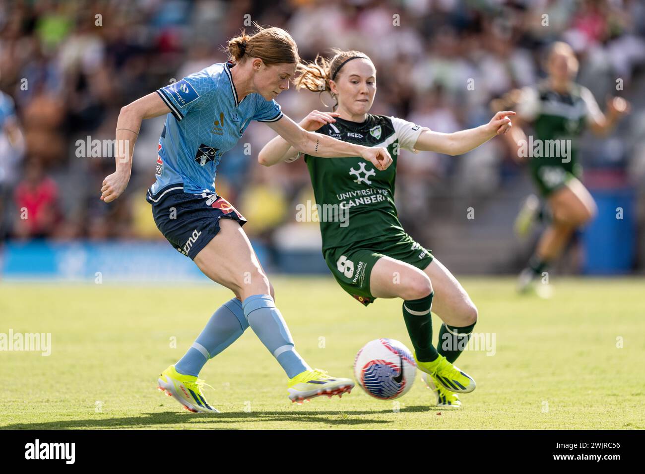 Canberra, Australia; 17th Feb 2024: Cortnee Vine of Sydney FC takes a ...