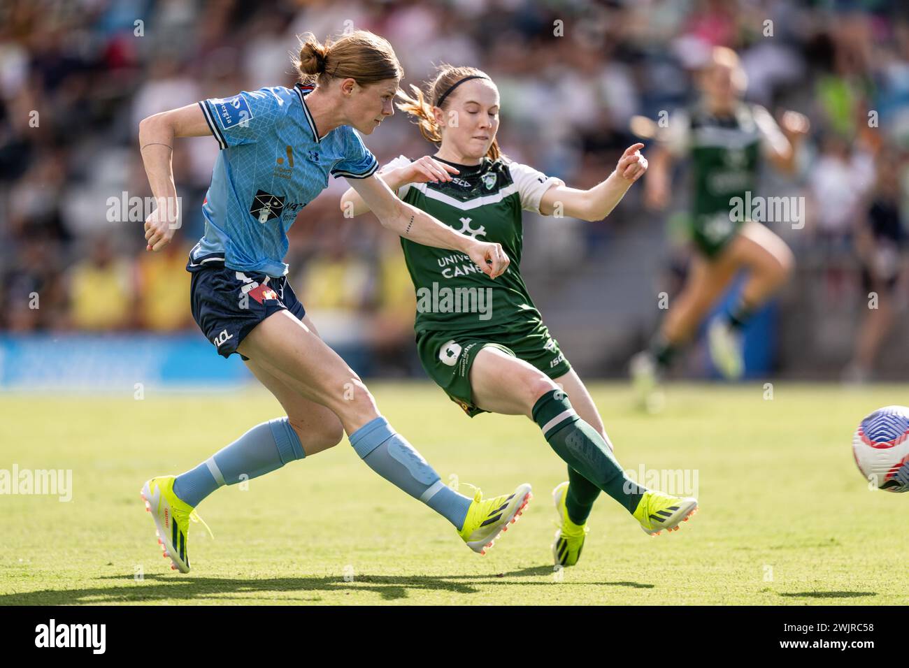 Canberra, Australia; 17th Feb 2024: Cortnee Vine of Sydney FC takes a ...