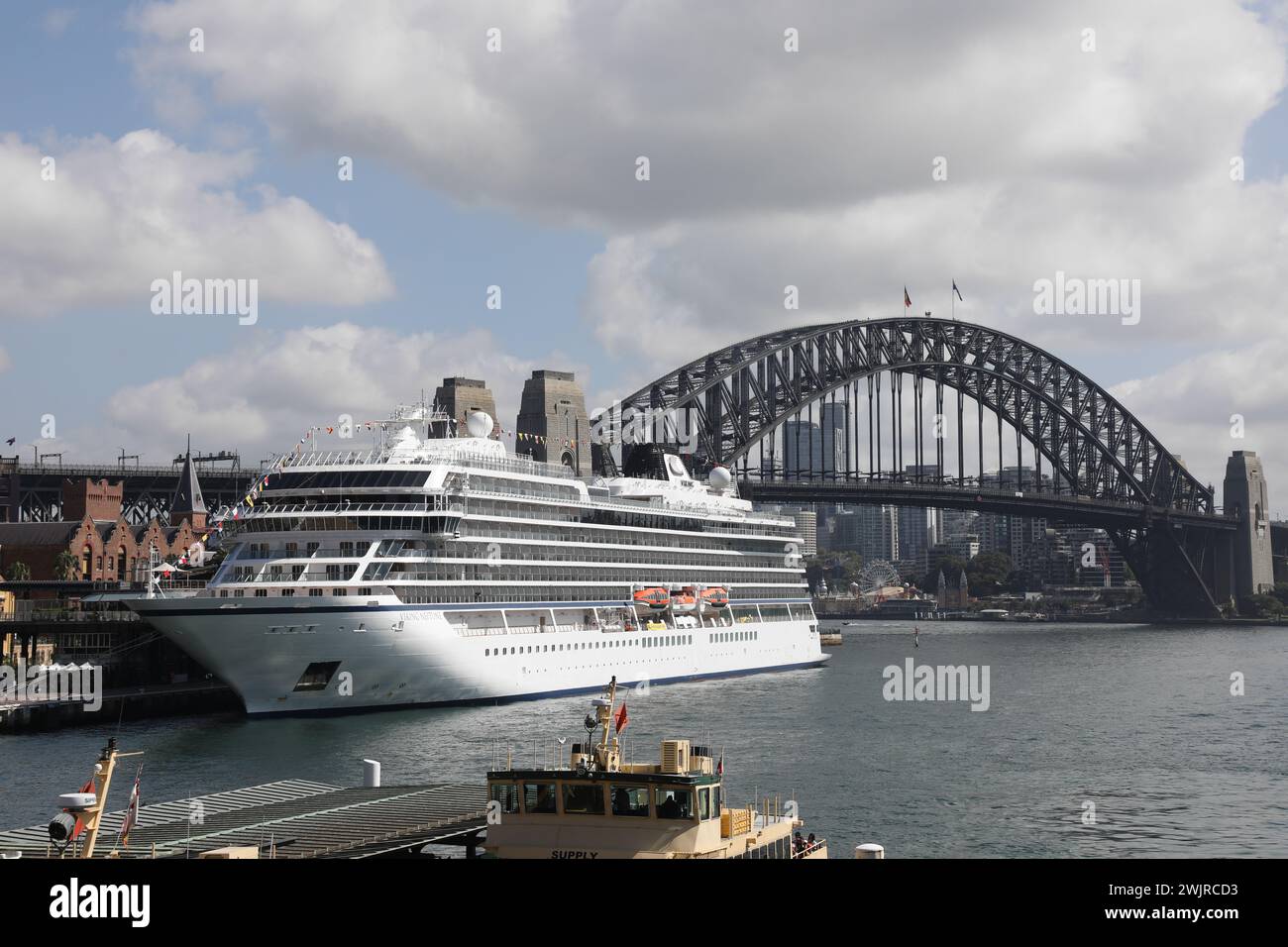 Sydney, Australia. 17th February 2024. Viking Neptune cruise ship at ...