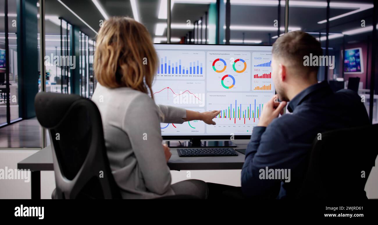 Performance Analytics Dashboard Tech On PC Screen. Computer Dashboard ...