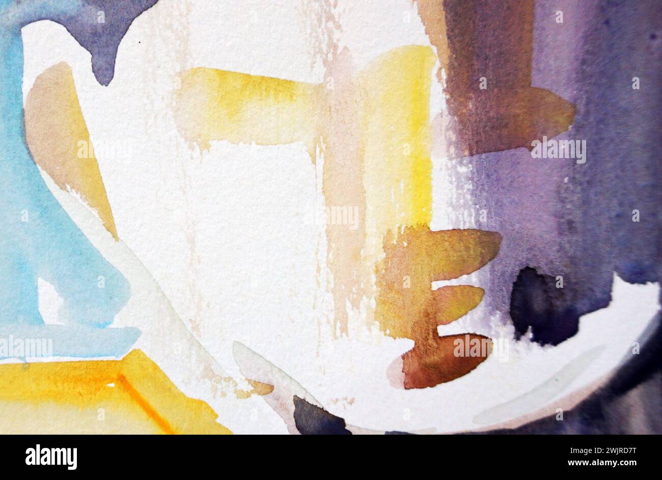 brush stroke Original watercolor painting Abstract expressionism ...