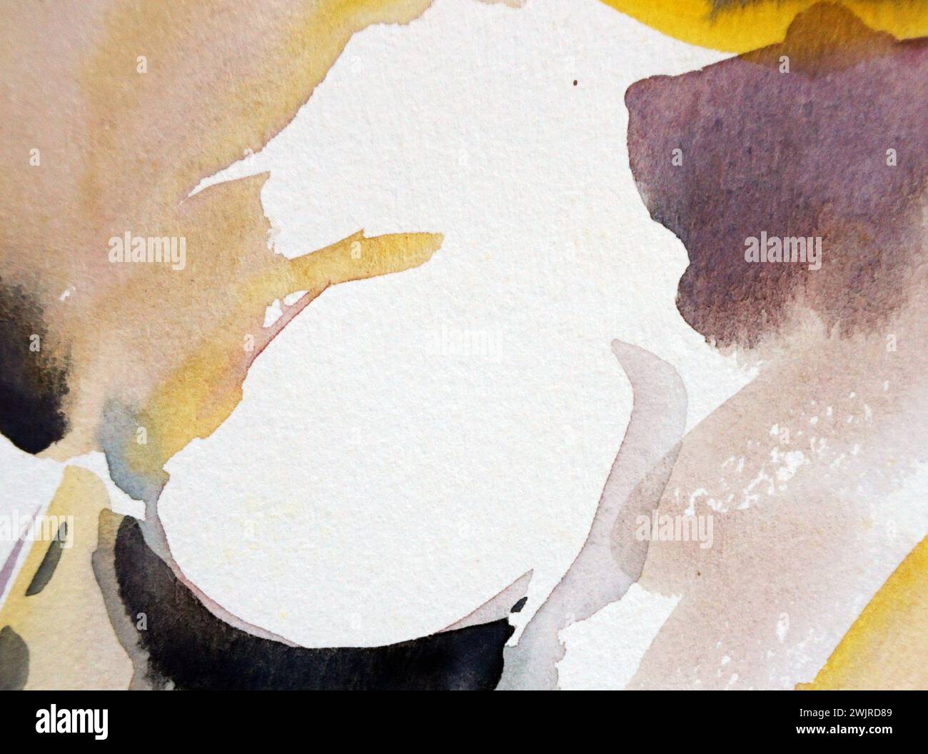 brush stroke Original watercolor painting Abstract expressionism ...