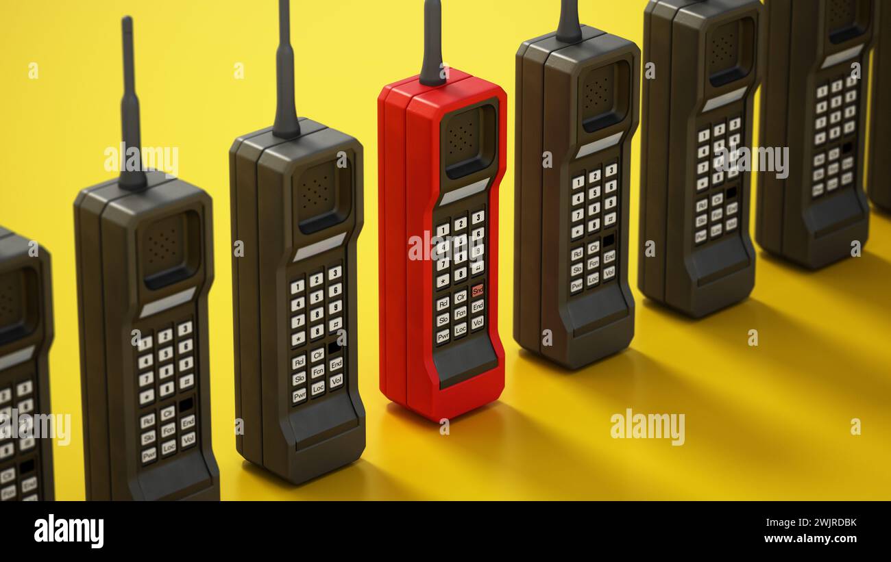 Retro mobile phone 1980s retro mobile hi-res stock photography and ...