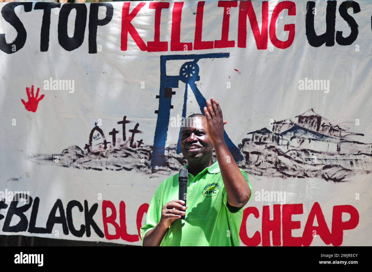 APC leader Themba Godi addresses Mining Affected Communities United in ...