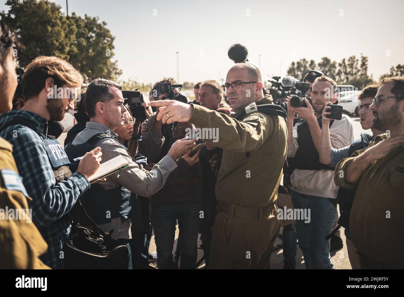 The Israeli military official giving press briefing on the Israel-Gaza ...