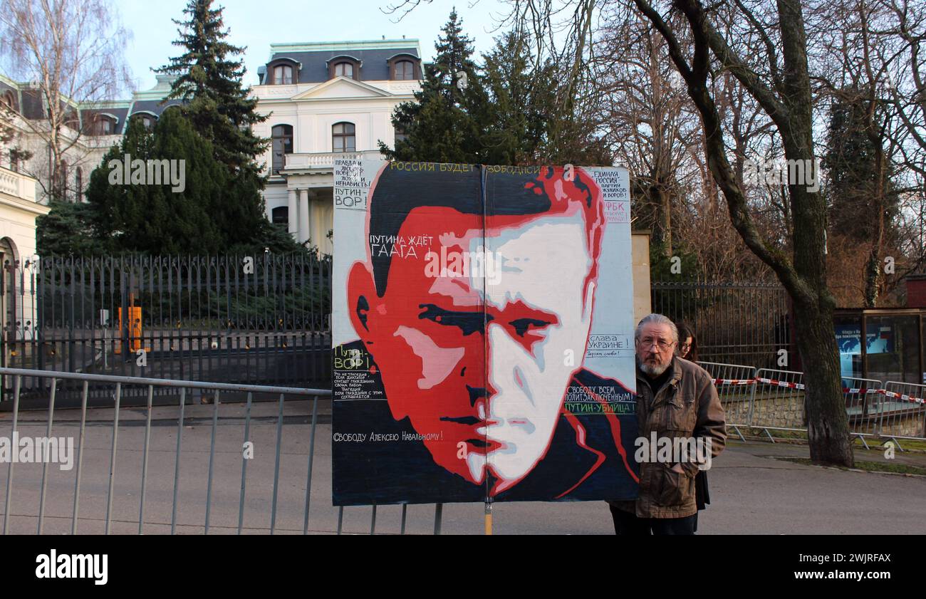A demonstration in memory of Russian opposition politician Alexei ...