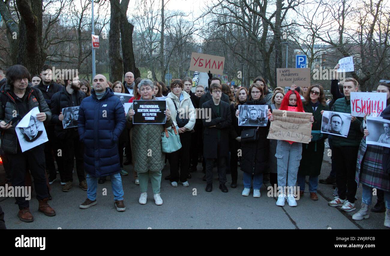 A demonstration in memory of Russian opposition politician Alexei ...