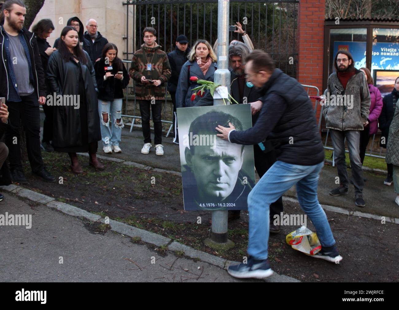 A demonstration in memory of Russian opposition politician Alexei ...