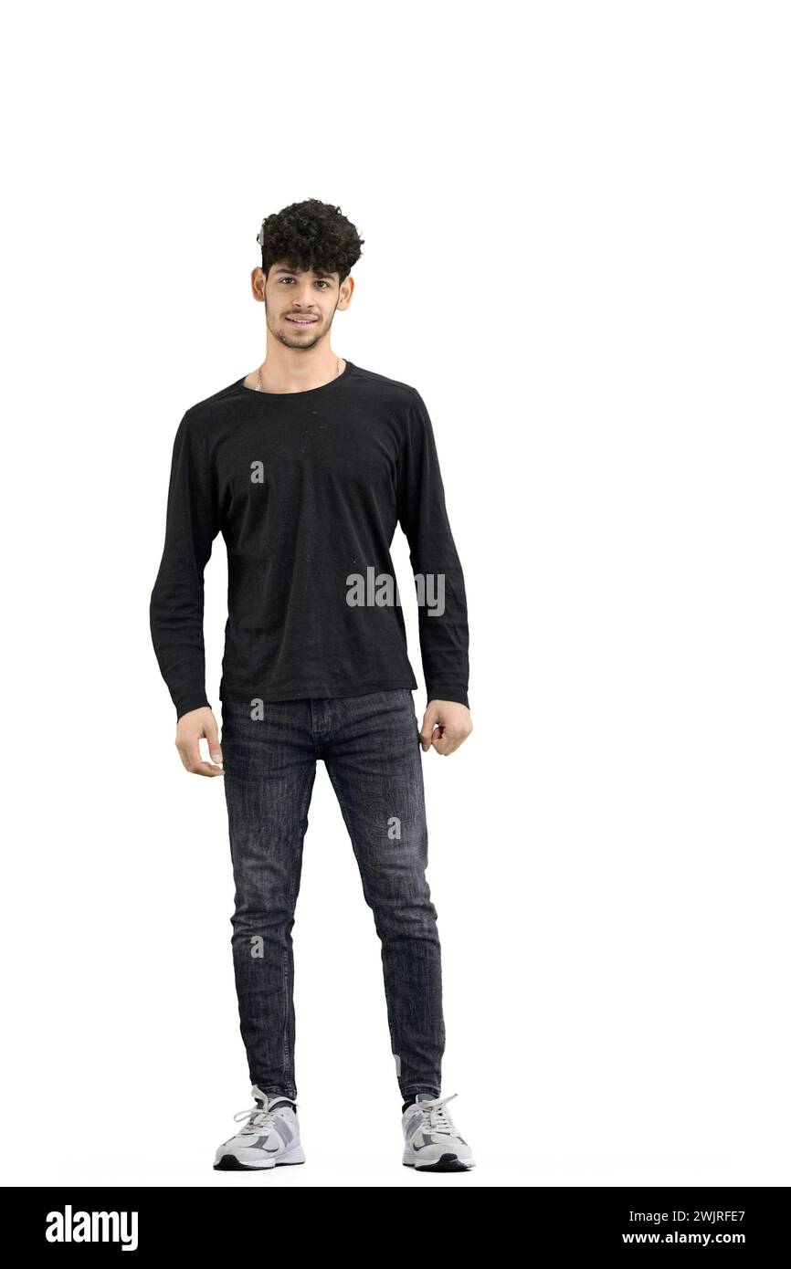 A man, on a white background, in full height Stock Photo - Alamy